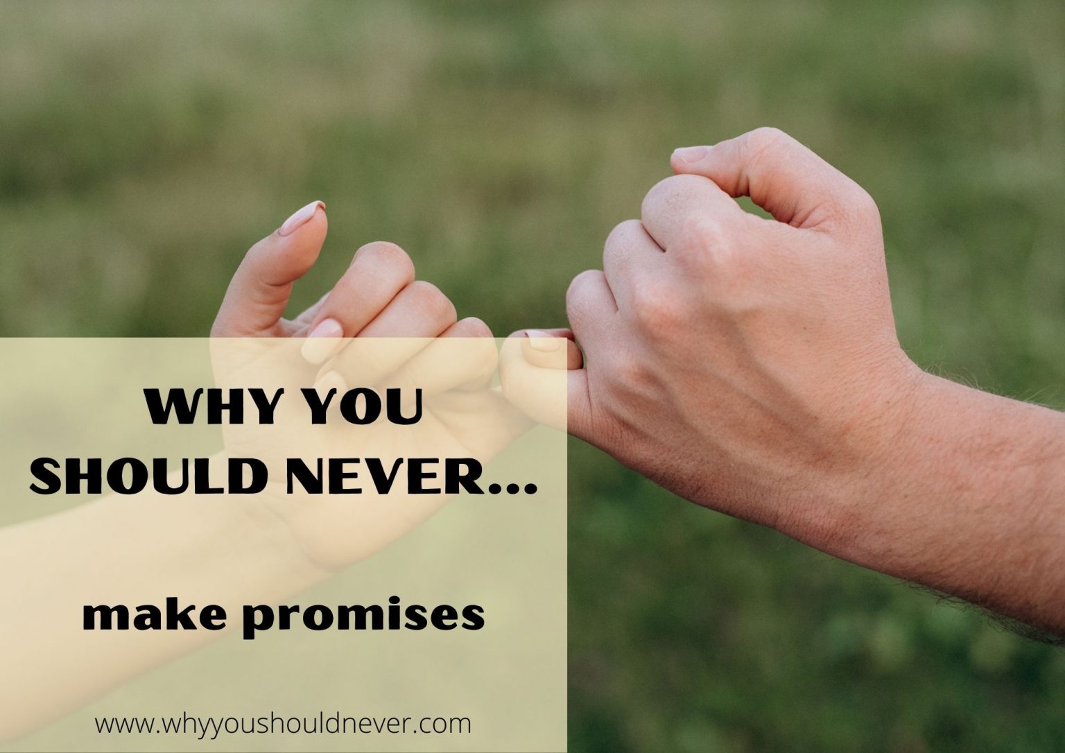 Why You Should Never Make Promises – Why You Should Never…
